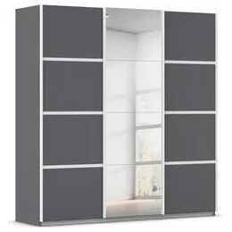 Kleiderschrank Rauch "Schwebet&uuml;renschrank OTTO ́s Choice Garderobe Schrank TOP ANGEBOT Avola", grau (graumetallic, leisten wei&szlig;), B:203cm H:210cm T:62cm, Holzwerkstoff, Schr&auml;nke, Kleiderschrank, mit eleganten Zierleisten in Chrom, Schwarz oder Wei&szlig; MADE IN GERMANY