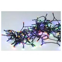 Eglo LED-Lichterkette "SERIE LED - Weihnachtsdeko - Beleuchtung - Winterdeko", schwarz (schwarz, bunt), Flammen 160 Stk., Kabell&auml;nge 10m x Gesamtl&auml;nge 26m, Lichterketten, Lichterkette, bunte Au&szlig;enbeleuchtung, mit Kabel, 16 m