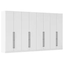 Kleiderschrank Rauch "Dreht&uuml;renschrank Schrank Garderobe W&auml;scheschrank Schlafzimmer AVOLA", wei&szlig; (alpinwei&szlig;), B:360cm H:210cm T:54cm, Holzwerkstoff, Schr&auml;nke, Kleiderschrank, mit hochwertigen Stangengriffen in Schwarz aus Metall MADE IN GERMANY, Topseller