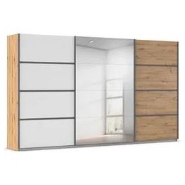 Kleiderschrank Rauch "Schwebet&uuml;renschrank OTTO ́s Choice Garderobe Schrank TOP ANGEBOT Avola", beige (eiche artisan, alpinwei&szlig;, leisten graumetallic), B:360cm H:229cm T:62cm, Holzwerkstoff, Schr&auml;nke, Kleiderschrank, mit eleganten Zierleisten in Chrom, Schwarz oder Wei&szlig; MADE IN GERMANY