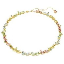 Collier Swarovski "Schmuck Geschenk Gema Tennis Halskette", gold (gelbgoldfarben, rosa, gelb, gr&uuml;n, blau), Halsketten, Damen, Metall, L: 45 B: 9mm, Collier, mit Swarovski Kristall, B:9mm