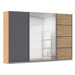Kleiderschrank Rauch "Schwebet&uuml;renschrank OTTO ́s Choice Garderobe Schrank TOP ANGEBOT Avola", beige (eiche artisan, graumetallic, leisten graumetallic), B:315cm H:210cm T:62cm, Holzwerkstoff, Schr&auml;nke, Kleiderschrank, mit eleganten Zierleisten in Chrom, Schwarz oder Wei&szlig; MADE IN GERMANY