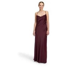 Abendkleid Vera Mont "Damen mit Wasserfallausschnitt", Damen, Gr. 40, Normalgr&ouml;&szlig;en, rot (wild ruby), Obermaterial: 97% Polyester, 3% Elasthan; Futter: 100% Polyester, figurumspielend lang, Wasserfallausschnitt, Kleider Abendkleid