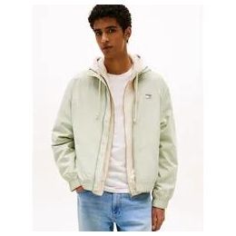 Tommy Hilfiger Collegejacke TOMMY JEANS "TJM ESSENTIAL JACKET EXT", Herren, Gr. S, gr&uuml;n (misty sage), Web, Obermaterial: 100% Polyamid. Futter: 100% Polyester, h&uuml;ftlang, elastischer Bund, Jacken Collegejacke, Freizeitjacke, &Uuml;bergangsjacke, Baumwoll Twilljacke