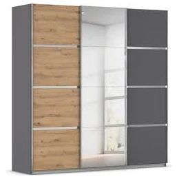 Kleiderschrank Rauch "Schwebet&uuml;renschrank OTTO ́s Choice Garderobe Schrank TOP ANGEBOT Avola", grau (graumetallic, eiche artisan, leisten chrom), B:203cm H:229cm T:62cm, Holzwerkstoff, Schr&auml;nke, Kleiderschrank, mit eleganten Zierleisten in Chrom, Schwarz oder Wei&szlig; MADE IN GERMANY, Topseller