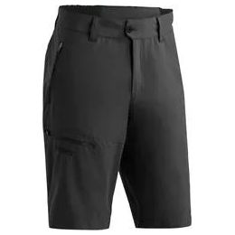 Outdoorhose Maier Sports "Nil Short Loop", Herren, Gr. 46, Normalgr&ouml;&szlig;en, schwarz, 100% Polyester, Hosen Outdoorhose, Herren Shorts, kurze Wanderhose, Outdoorhose 4 Taschen, Regular Fit