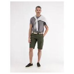Bermudas Lerros "Cargobermuda inklusive G&uuml;rtel", Herren, Gr. 34, gr&uuml;n (deep olive), 100% Baumwolle, Hosen Bermudas