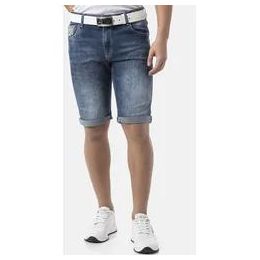 Cipo & Baxx Jeansshorts CIPO & BAXX, Herren, Gr. 32, N-Gr, blau, Web, Obermaterial: 98% Baumwolle, 2% Elasthan, Abriebeffekte, slim fit knielang, Jeans Jeansshorts