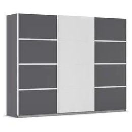 Kleiderschrank Rauch "Schwebet&uuml;renschrank OTTO ́s Choice Garderobe Schrank TOP ANGEBOT Avola", grau (graumetallic, alpinwei&szlig;, leisten wei&szlig;), B:271cm H:229cm T:62cm, Holzwerkstoff, Schr&auml;nke, Kleiderschrank, mit eleganten Zierleisten in Chrom, Schwarz oder Wei&szlig; MADE IN GERMANY