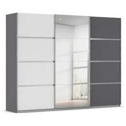 Kleiderschrank Rauch "Schwebet&uuml;renschrank OTTO ́s Choice Garderobe Schrank TOP ANGEBOT Avola", grau (graumetallic, alpinwei&szlig;, leisten chrom), B:271cm H:210cm T:62cm, Holzwerkstoff, Schr&auml;nke, Kleiderschrank, mit eleganten Zierleisten in Chrom, Schwarz oder Wei&szlig; MADE IN GERMANY