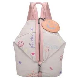 Cityrucksack Fritzi aus Preussen "Marit Limited Ebro Fun", Damen, Gr. B/H/T: 26cm, rosa, Baumwollmischung, bedruckt, Rucks&auml;cke Cityrucksack, mit abnehmbarem Pocketanh&auml;nger