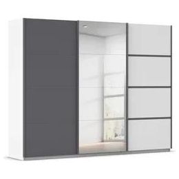 Kleiderschrank Rauch "Schwebet&uuml;renschrank OTTO ́s Choice Garderobe Schrank TOP ANGEBOT Avola", wei&szlig; (alpinwei&szlig;, graumetallic, leisten graumetallic), B:271cm H:210cm T:62cm, Holzwerkstoff, Schr&auml;nke, Kleiderschrank, mit eleganten Zierleisten in Chrom, Schwarz oder Wei&szlig; MADE IN GERMANY