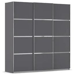 Kleiderschrank Rauch "Schwebet&uuml;renschrank OTTO ́s Choice Garderobe Schrank TOP ANGEBOT Avola", grau (graumetallic, leisten chrom), B:203cm H:210cm T:62cm, Holzwerkstoff, Schr&auml;nke, Kleiderschrank, mit eleganten Zierleisten in Chrom, Schwarz oder Wei&szlig; MADE IN GERMANY