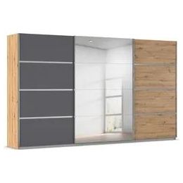 Kleiderschrank Rauch "Schwebet&uuml;renschrank OTTO ́s Choice Garderobe Schrank TOP ANGEBOT Avola", beige (eiche artisan, graumetallic, leisten chrom), B:360cm H:229cm T:62cm, Holzwerkstoff, Schr&auml;nke, Kleiderschrank, mit eleganten Zierleisten in Chrom, Schwarz oder Wei&szlig; MADE IN GERMANY
