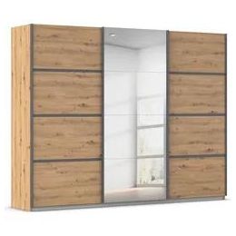 Kleiderschrank Rauch "Schwebet&uuml;renschrank OTTO ́s Choice Garderobe Schrank TOP ANGEBOT Avola", beige (eiche artisan, leisten graumetallic), B:271cm H:210cm T:62cm, Holzwerkstoff, Schr&auml;nke, Kleiderschrank, mit eleganten Zierleisten in Chrom, Schwarz oder Wei&szlig; MADE IN GERMANY