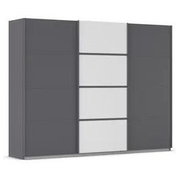 Kleiderschrank Rauch "Schwebet&uuml;renschrank OTTO ́s Choice Garderobe Schrank TOP ANGEBOT Avola", grau (graumetallic, alpinwei&szlig;, leisten graumetallic), B:271cm H:210cm T:62cm, Holzwerkstoff, Schr&auml;nke, Kleiderschrank, mit eleganten Zierleisten in Chrom, Schwarz oder Wei&szlig; MADE IN GERMANY