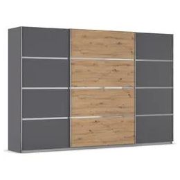 Kleiderschrank Rauch "Schwebet&uuml;renschrank OTTO ́s Choice Garderobe Schrank TOP ANGEBOT Avola", grau (graumetallic, eiche artisan, leisten chrom), B:315cm H:229cm T:62cm, Holzwerkstoff, Schr&auml;nke, Kleiderschrank, mit eleganten Zierleisten in Chrom, Schwarz oder Wei&szlig; MADE IN GERMANY