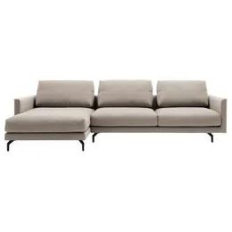 Ecksofa "CR.414, Designecksofa, Polsterecke, L-Form", beige (graubeige, natur), B:300cm H:91cm T:172cm, CREATION BY ROLF BENZ, Sofas, Ecksofa, wahlweise aus feinstem Rindsleder oder hochwertigem Chenille