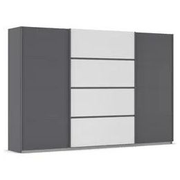 Kleiderschrank Rauch "Schwebet&uuml;renschrank OTTO ́s Choice Garderobe Schrank TOP ANGEBOT Avola", grau (graumetallic, alpinwei&szlig;, leisten graumetallic), B:315cm H:210cm T:62cm, Holzwerkstoff, Schr&auml;nke, Kleiderschrank, mit eleganten Zierleisten in Chrom, Schwarz oder Wei&szlig; MADE IN GERMANY