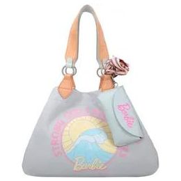 Henkeltasche Fritzi aus Preussen "Izzy Medium Big Wave Limited Barbie", Damen, Gr. B/H/T: 42cm x 29cm x 15cm, blau (hellblau), Baumwolle, bedruckt, Taschen, mit abnehmbarem Brillenetui