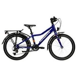 Kinderfahrrad KROSS "Kinderrad Lea Mini 3.0 blau 6 G&auml;nge" Gr. 28, blau (blau, blau), Fahrr&auml;der, Kinder, 28cm, 20 Zoll (50,80cm) hinten: 20 Zoll (50,80cm)