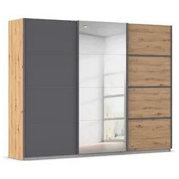 Kleiderschrank Rauch "Schwebet&uuml;renschrank OTTO ́s Choice Garderobe Schrank TOP ANGEBOT Avola", beige (eiche artisan, graumetallic, leisten graumetallic), B:271cm H:210cm T:62cm, Holzwerkstoff, Schr&auml;nke, Kleiderschrank, mit eleganten Zierleisten in Chrom, Schwarz oder Wei&szlig; MADE IN GERMANY, Topseller