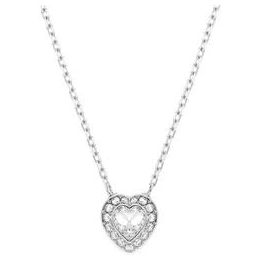 Kette mit Anh&auml;nger Swarovski "Schmuck Geschenk Ariana Grande Halskette Herz", silber (metallfarben, kristallwei&szlig;), Halsketten, Damen, Metall, L: 38, mit Swarovski Kristall