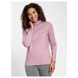 Rollkragenshirt Casual Looks "Rollkragen-Shirt", Damen, Gr. 54, rosa (ros&eacute;), 95% Baumwolle, 5% Elasthan, unifarben, Shirts