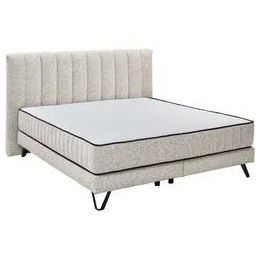 Boxspringbett "Baldwin", braun (macchiato), B:202cm L:212cm, 100% Polyester, SET ONE BY Musterring, Komplettbetten, Boxspringbett, Liegefl&auml;che 180 x 200 cm, Duo-Matratze, Kopfteil mit Steifensteppung, Topseller