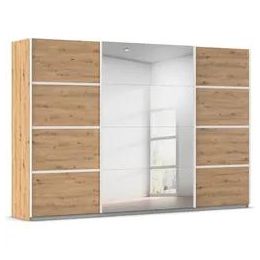 Kleiderschrank Rauch "Schwebet&uuml;renschrank OTTO ́s Choice Garderobe Schrank TOP ANGEBOT Avola", beige (eiche artisan, leisten wei&szlig;), B:315cm H:210cm T:62cm, Holzwerkstoff, Schr&auml;nke, Kleiderschrank, mit eleganten Zierleisten in Chrom, Schwarz oder Wei&szlig; MADE IN GERMANY