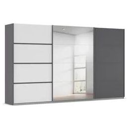 Kleiderschrank Rauch "Schwebet&uuml;renschrank OTTO ́s Choice Garderobe Schrank TOP ANGEBOT Avola", grau (graumetallic, alpinwei&szlig;, leisten graumetallic), B:360cm H:210cm T:62cm, Holzwerkstoff, Schr&auml;nke, Kleiderschrank, mit eleganten Zierleisten in Chrom, Schwarz oder Wei&szlig; MADE IN GERMANY, Topseller