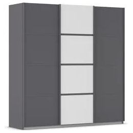 Kleiderschrank Rauch "Schwebet&uuml;renschrank OTTO ́s Choice Garderobe Schrank TOP ANGEBOT Avola", grau (graumetallic, alpinwei&szlig;, leisten graumetallic), B:203cm H:229cm T:62cm, Holzwerkstoff, Schr&auml;nke, Kleiderschrank, mit eleganten Zierleisten in Chrom, Schwarz oder Wei&szlig; MADE IN GERMANY