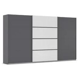 Kleiderschrank Rauch "Schwebet&uuml;renschrank OTTO ́s Choice Garderobe Schrank TOP ANGEBOT Avola", grau (graumetallic, alpinwei&szlig;, leisten graumetallic), B:360cm H:229cm T:62cm, Holzwerkstoff, Schr&auml;nke, Kleiderschrank, mit eleganten Zierleisten in Chrom, Schwarz oder Wei&szlig; MADE IN GERMANY