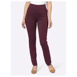 Leggings Classic Basics, Damen, Gr. 54, Normalgr&ouml;&szlig;en, rot (burgund), 49% Baumwolle, 46% Polyester, 5% Elasthan, unifarben, lang, Hosen Leggings