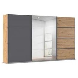Kleiderschrank Rauch "Schwebet&uuml;renschrank OTTO ́s Choice Garderobe Schrank TOP ANGEBOT Avola", beige (eiche artisan, graumetallic, leisten graumetallic), B:360cm H:210cm T:62cm, Holzwerkstoff, Schr&auml;nke, Kleiderschrank, mit eleganten Zierleisten in Chrom, Schwarz oder Wei&szlig; MADE IN GERMANY, Topseller