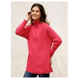 Longpullover Classic Basics "Long-Pullover", Damen, Gr. 46, pink, 100% Baumwolle, unifarben, Pullover Longpullover