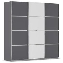 Kleiderschrank Rauch "Schwebet&uuml;renschrank OTTO ́s Choice Garderobe Schrank TOP ANGEBOT Avola", grau (graumetallic, alpinwei&szlig;, leisten chrom), B:203cm H:229cm T:62cm, Holzwerkstoff, Schr&auml;nke, Kleiderschrank, mit eleganten Zierleisten in Chrom, Schwarz oder Wei&szlig; MADE IN GERMANY