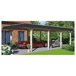 Skan Holz Einzelcarport SKANHOLZ "Wendland", beige (natur), B/H/T: 210cm x, Carports