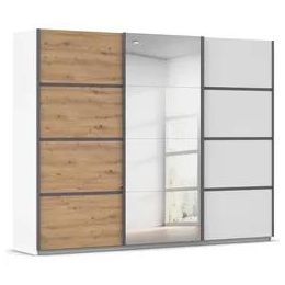 Kleiderschrank Rauch "Schwebet&uuml;renschrank OTTO ́s Choice Garderobe Schrank TOP ANGEBOT Avola", wei&szlig; (alpinwei&szlig;, eiche artisan, leisten graumetallic), B:271cm H:229cm T:62cm, Holzwerkstoff, Schr&auml;nke, Kleiderschrank, mit eleganten Zierleisten in Chrom, Schwarz oder Wei&szlig; MADE IN GERMANY