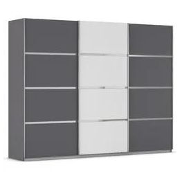 Kleiderschrank Rauch "Schwebet&uuml;renschrank OTTO ́s Choice Garderobe Schrank TOP ANGEBOT Avola", grau (graumetallic, alpinwei&szlig;, leisten chrom), B:271cm H:229cm T:62cm, Holzwerkstoff, Schr&auml;nke, Kleiderschrank, mit eleganten Zierleisten in Chrom, Schwarz oder Wei&szlig; MADE IN GERMANY