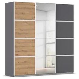 Kleiderschrank Rauch "Schwebet&uuml;renschrank OTTO ́s Choice Garderobe Schrank TOP ANGEBOT Avola", grau (graumetallic, eiche artisan, leisten wei&szlig;), B:203cm H:210cm T:62cm, Holzwerkstoff, Schr&auml;nke, Kleiderschrank, mit eleganten Zierleisten in Chrom, Schwarz oder Wei&szlig; MADE IN GERMANY, Topseller