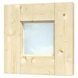 Skan Holz Fenster SKANHOLZ, beige (natur), B:40cm H:40cm, Glas, Massivholz, Fenster, 40 x 40 cm
