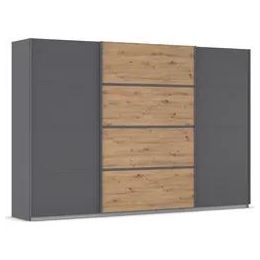 Kleiderschrank Rauch "Schwebet&uuml;renschrank OTTO ́s Choice Garderobe Schrank TOP ANGEBOT Avola", grau (graumetallic, eiche artisan, leisten graumetallic), B:315cm H:210cm T:62cm, Holzwerkstoff, Schr&auml;nke, Kleiderschrank, mit eleganten Zierleisten in Chrom, Schwarz oder Wei&szlig; MADE IN GERMANY