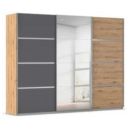 Kleiderschrank Rauch "Schwebet&uuml;renschrank OTTO ́s Choice Garderobe Schrank TOP ANGEBOT Avola", beige (eiche artisan, graumetallic, leisten chrom), B:271cm H:229cm T:62cm, Holzwerkstoff, Schr&auml;nke, Kleiderschrank, mit eleganten Zierleisten in Chrom, Schwarz oder Wei&szlig; MADE IN GERMANY