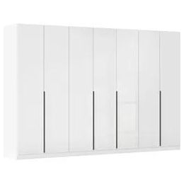 Dreht&uuml;renschrank OTTO HOME "Kleiderschrank Schrank Garderobe AGORDO TOPSELLER Schlafzimmer", wei&szlig; (alpinwei&szlig;, hochglanz wei&szlig;), B:315cm H:210cm T:54cm, Holzwerkstoff, Schr&auml;nke, Dreht&uuml;renschrank, durchdachte Innenausstattung, in 8 Breiten und 2 H&ouml;hen MADE IN GERMANY, Topseller