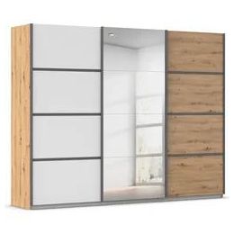 Kleiderschrank Rauch "Schwebet&uuml;renschrank OTTO ́s Choice Garderobe Schrank TOP ANGEBOT Avola", beige (eiche artisan, alpinwei&szlig;, leisten graumetallic), B:271cm H:229cm T:62cm, Holzwerkstoff, Schr&auml;nke, Kleiderschrank, mit eleganten Zierleisten in Chrom, Schwarz oder Wei&szlig; MADE IN GERMANY, Topseller