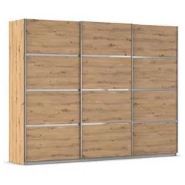 Kleiderschrank Rauch "Schwebet&uuml;renschrank OTTO ́s Choice Garderobe Schrank TOP ANGEBOT Avola", braun (eiche artisan, leisten chrom), B:271cm H:210cm T:62cm, Holzwerkstoff, Schr&auml;nke, Kleiderschrank, mit eleganten Zierleisten in Chrom, Schwarz oder Wei&szlig; MADE IN GERMANY