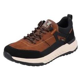 Sneaker Rieker SPORT, Herren, Gr. 42, braun (braun kombi), Leder, Synthetik, Schuhe Sneaker, Outdoorschuh, Halbschuh, Schn&uuml;rschuh mit TEX-Ausstattung