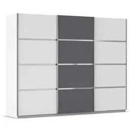 Kleiderschrank Rauch "Schwebet&uuml;renschrank OTTO ́s Choice Garderobe Schrank TOP ANGEBOT Avola", wei&szlig; (alpinwei&szlig;, graumetallic, leisten chrom), B:271cm H:210cm T:62cm, Holzwerkstoff, Schr&auml;nke, Kleiderschrank, mit eleganten Zierleisten in Chrom, Schwarz oder Wei&szlig; MADE IN GERMANY