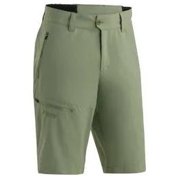 Outdoorhose Maier Sports "Nil Short Loop", Herren, Gr. 50, Normalgr&ouml;&szlig;en, gr&uuml;n (heugr&uuml;n), 100% Polyester, Hosen Outdoorhose, Herren Shorts, kurze Wanderhose, Outdoorhose 4 Taschen, Regular Fit